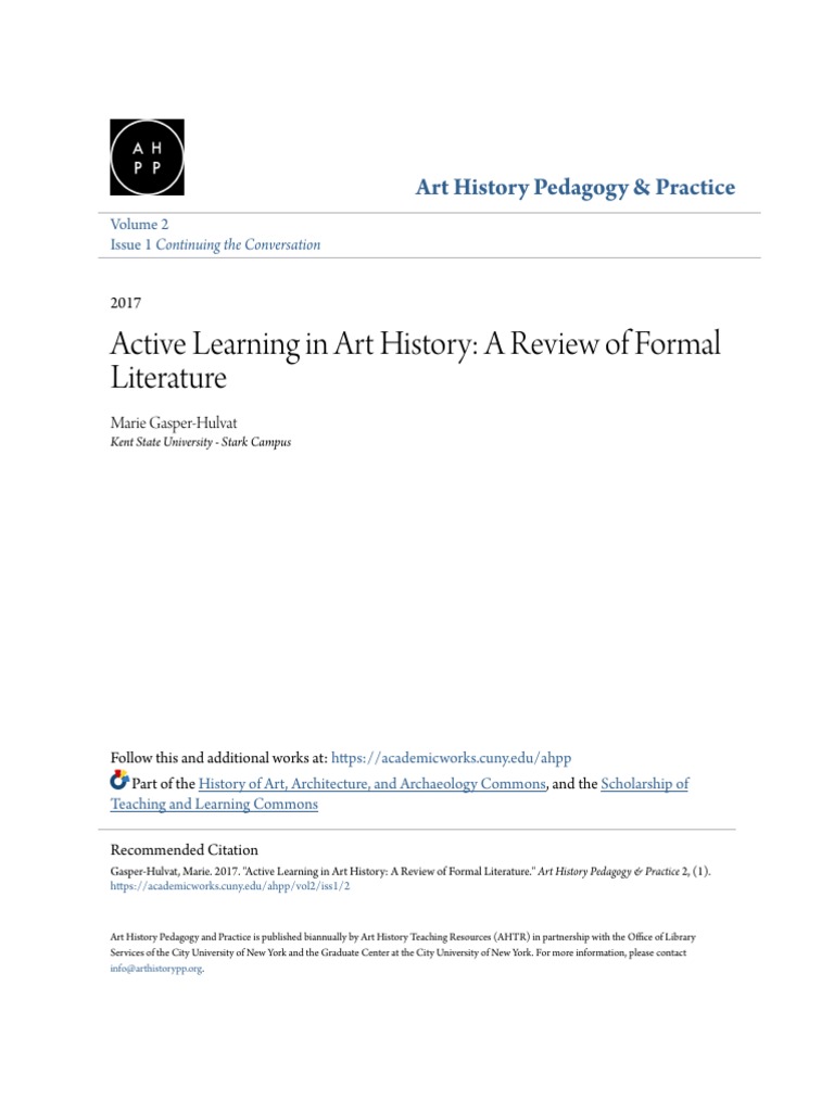 Active Learning in Art History Review | PDF | Constructivism ...
