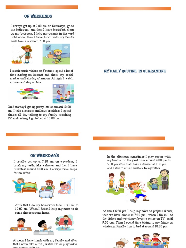 On Weekends: My Daily Routine in Quarantine | PDF