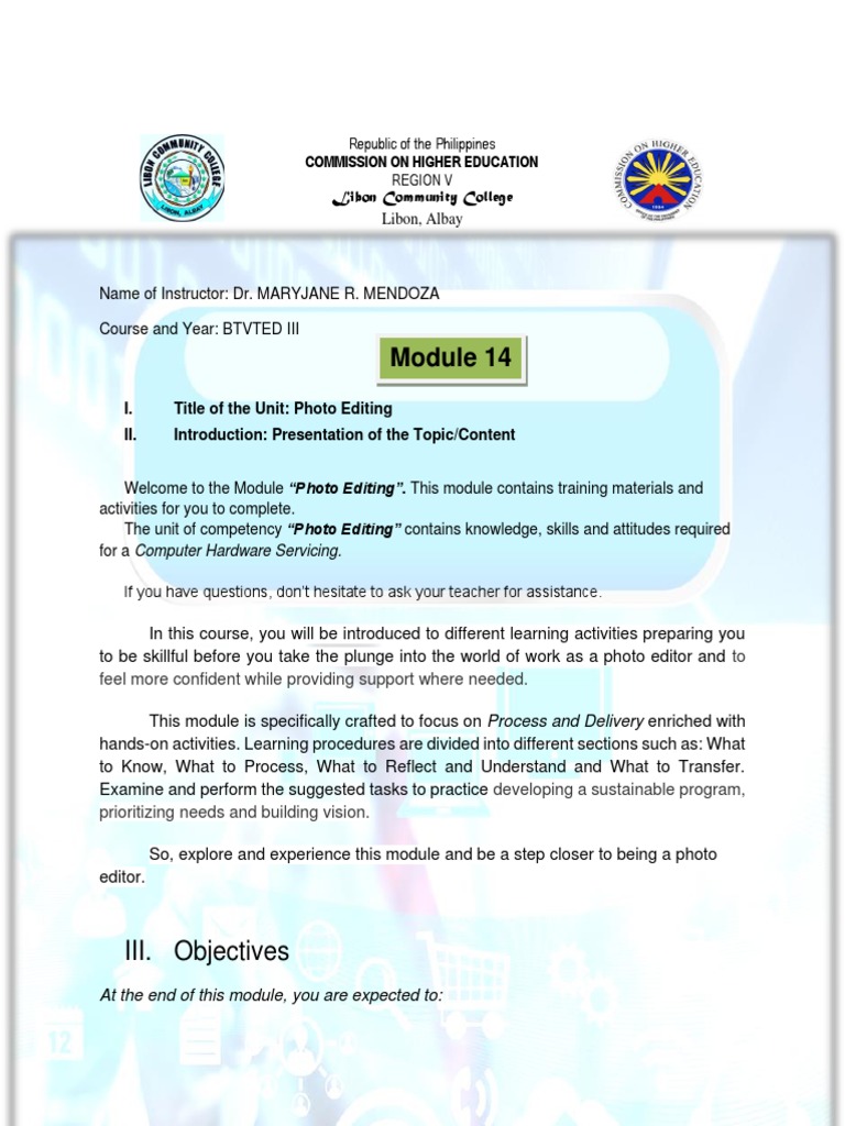 Module 14 Teaching Common Competencies in ICT | PDF | Adobe Photoshop ...