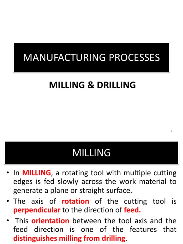 Understanding Milling and Drilling Operations: A Comprehensive Guide to ...