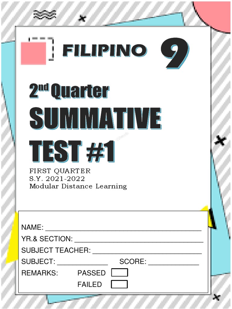 Filipino 9 1st Summative 2nd Quarter | PDF