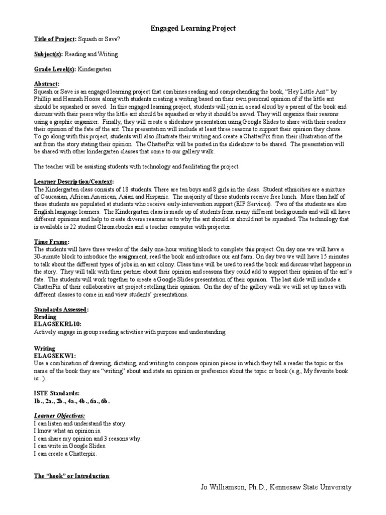 Itec 7400 Final El Project | PDF | Books | Teachers