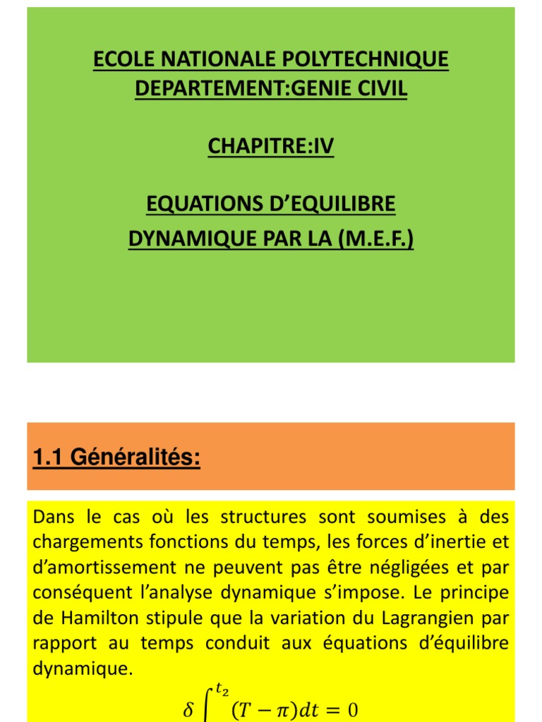 Équations d'Équilibre Dynamique | PDF | Matrice (Mathématiques ...