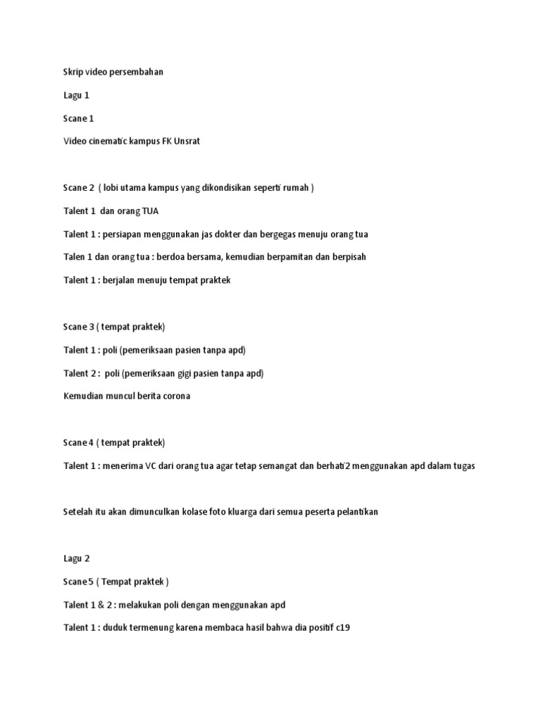 Skrip Video Persembahan | PDF
