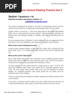 IELTS General Reading Practice Test | PDF