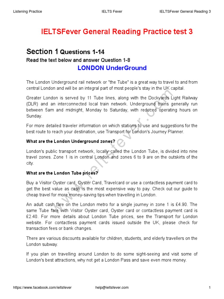 Ieltsfever General Reading Practice Test 3 PDF | PDF | Academy Awards