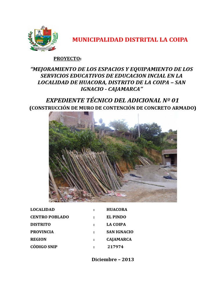 Ultimoexpediente Del Adicional (Muro de Contenci+Ôn) | PDF | Presupuesto | Material compuesto