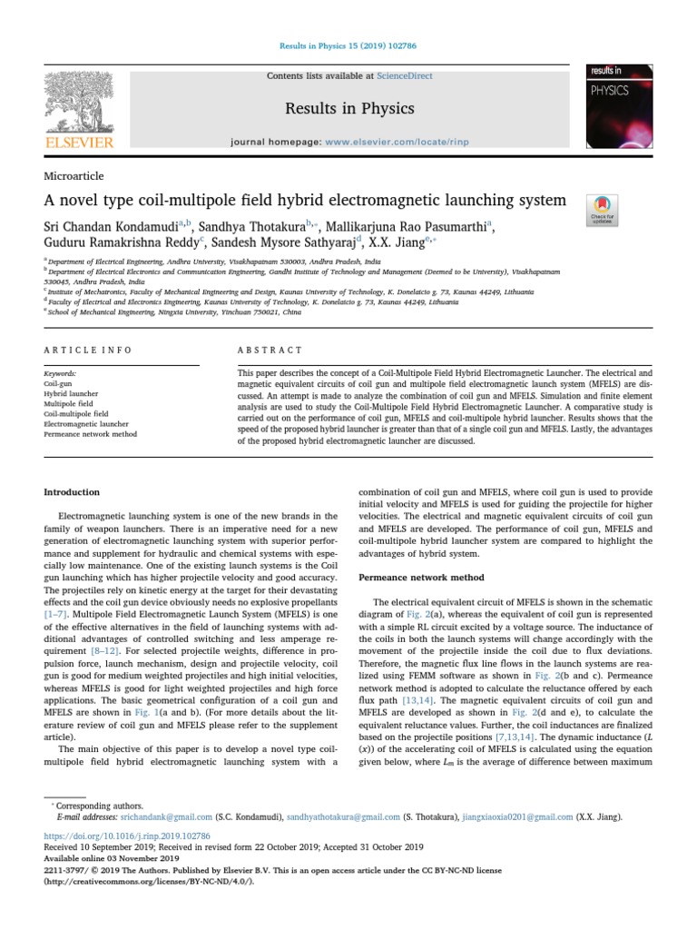 Results in Physics | PDF | Inductor | Gun