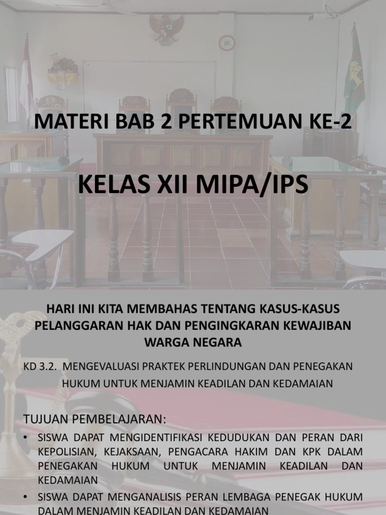 MATERI PKN BAB 2 Kelas 12 | PDF