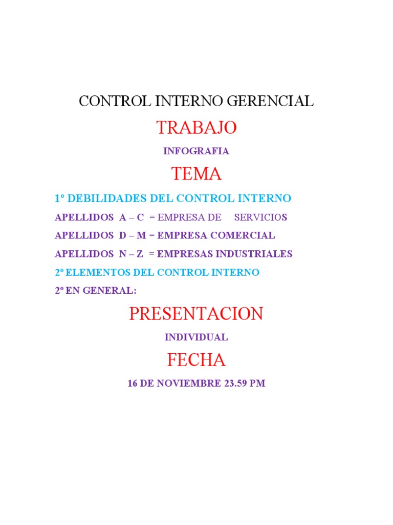 INFOGRAFIA de Control Interno | PDF