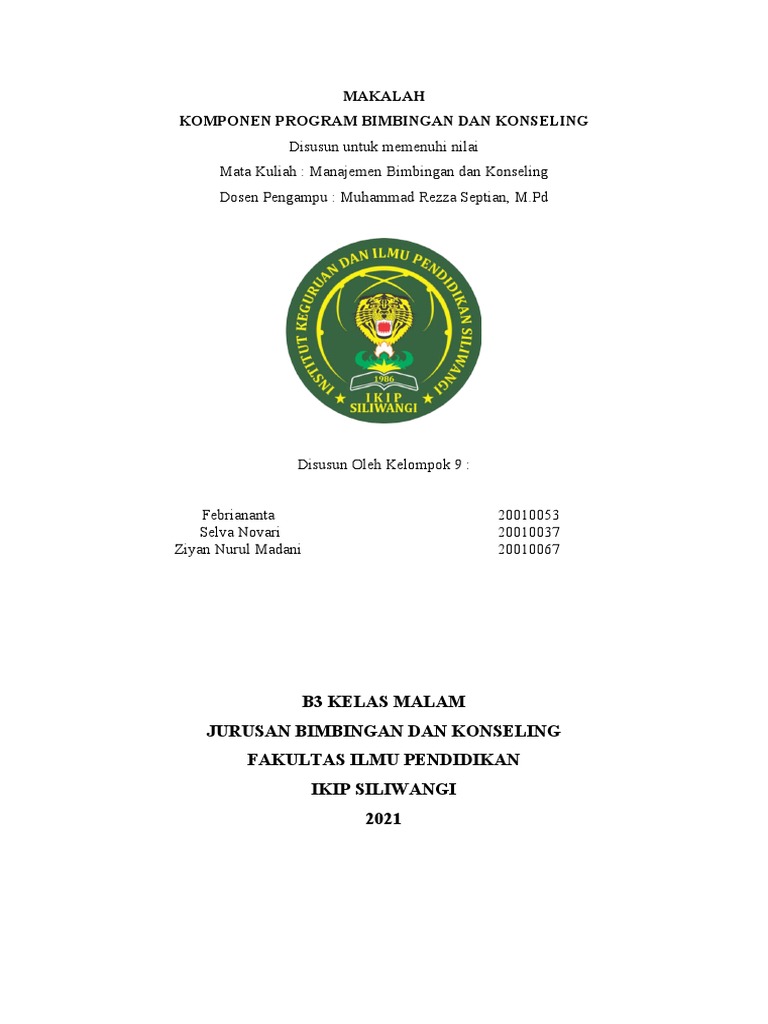 Makalah Komponen Program BK | PDF