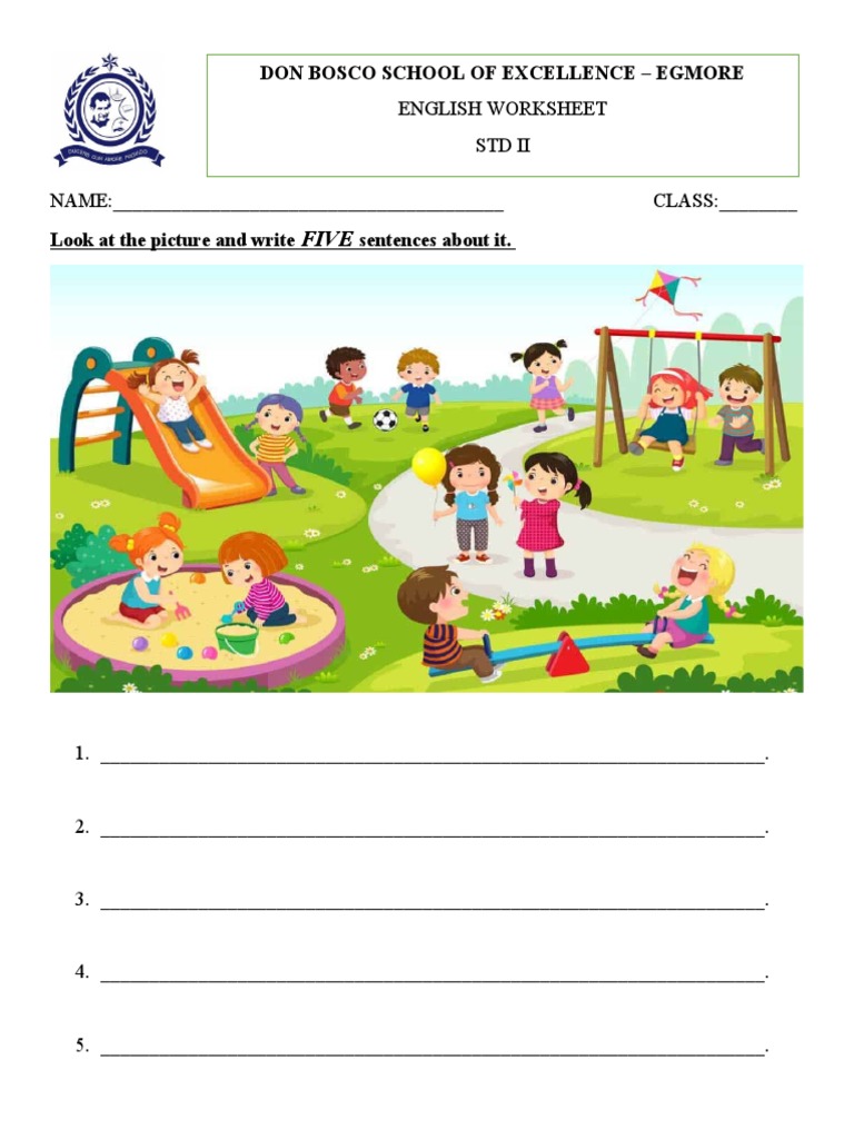 Picture Composition Worksheet for Class 2 | PDF