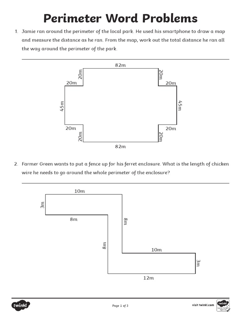 Engaging Perimeter Word Problems | PDF
