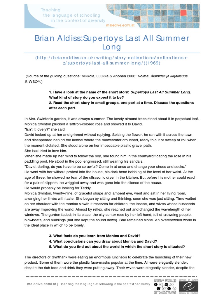 Super Toys Last All Summer Long | PDF | General Fiction