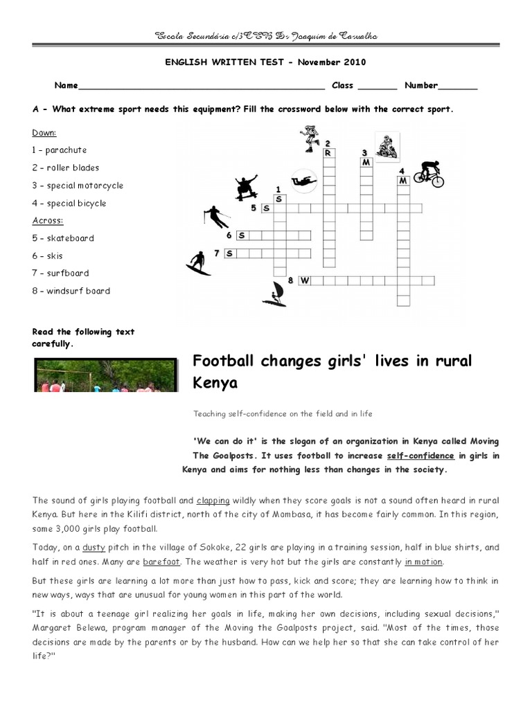 Football and Extreme Sports Tests 3282 | PDF | Association Football ...