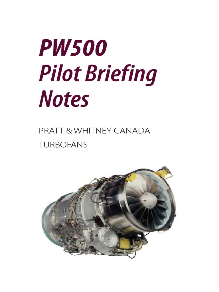 PW500 Pilot Brief Notes | PDF | Engines | Turbocharger