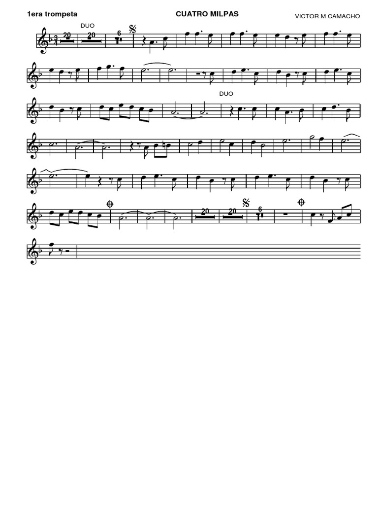 1era Trompeta Cuatro Milpas | PDF