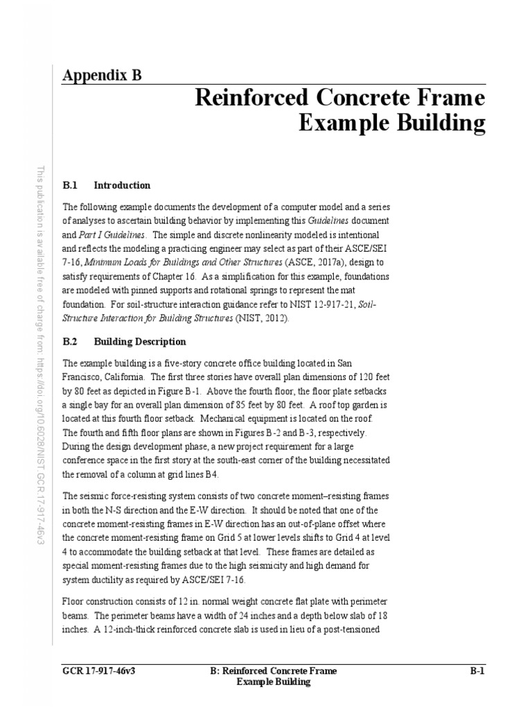 Reinforced Concrete Frame Example Building: Appendix B | PDF | Beam (Structure) | Deformation ...