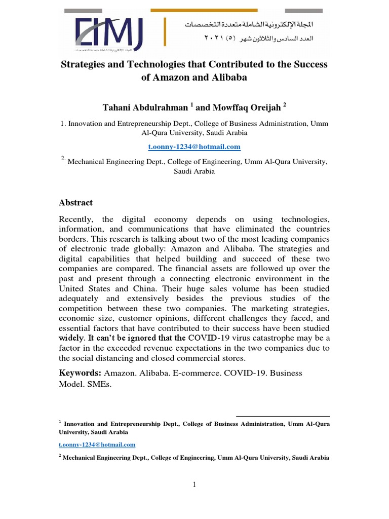 Strategies and Technologies That Contributed To The Success of Amazon ...