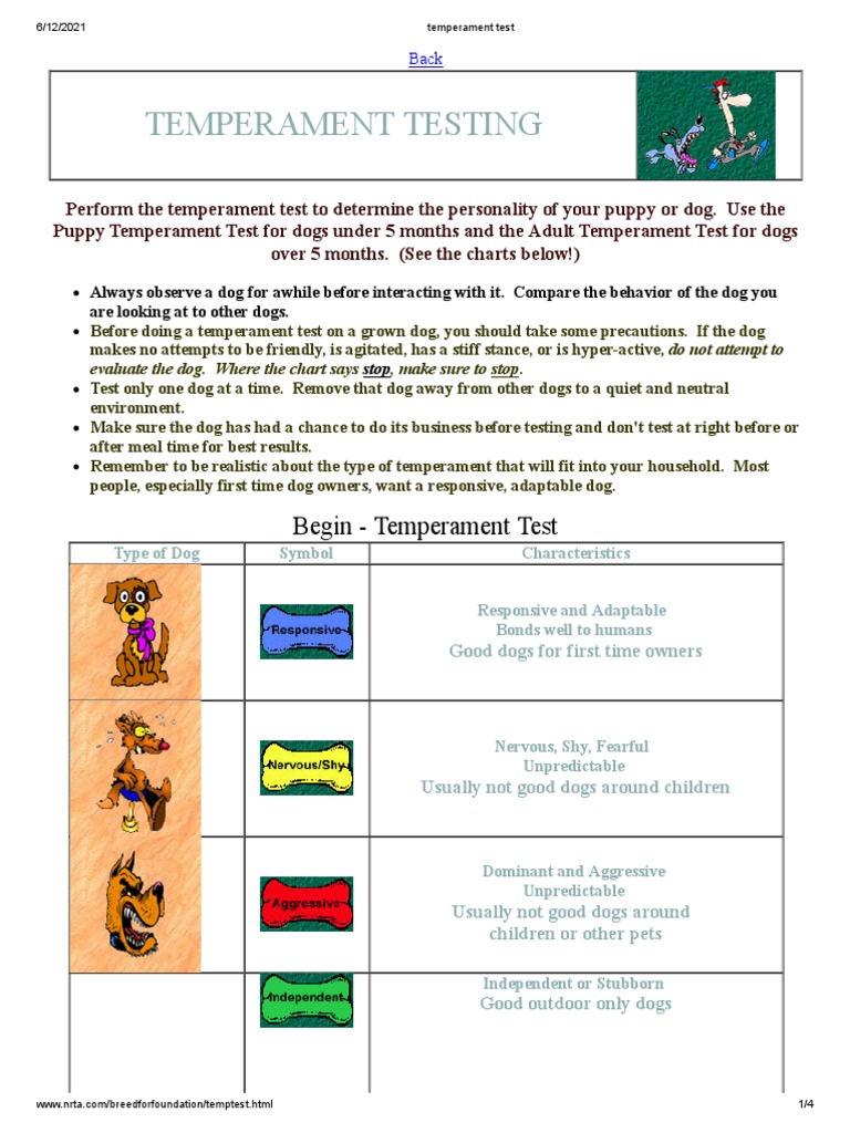 Assessing Canine Temperament: A Guide to Testing Puppies and Dogs | PDF ...