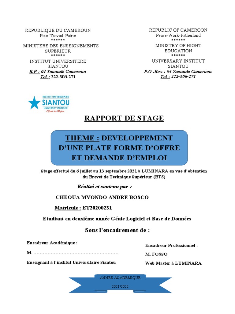 Rapport | PDF