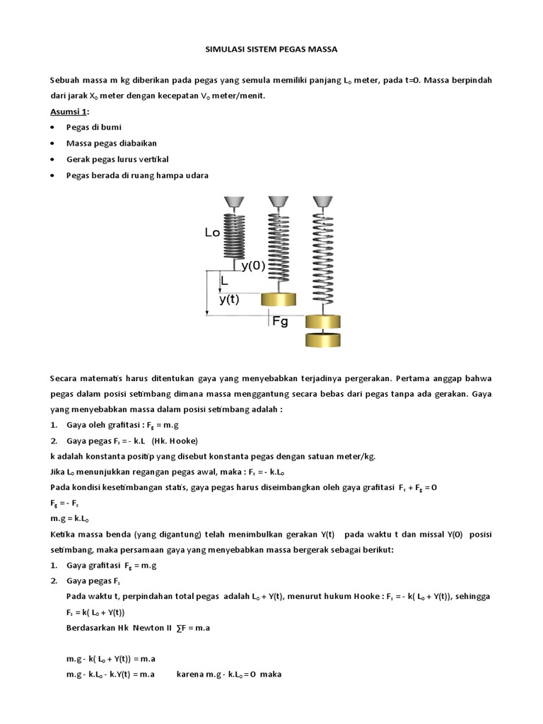 Simulasi Sistem Pegas Massa | PDF