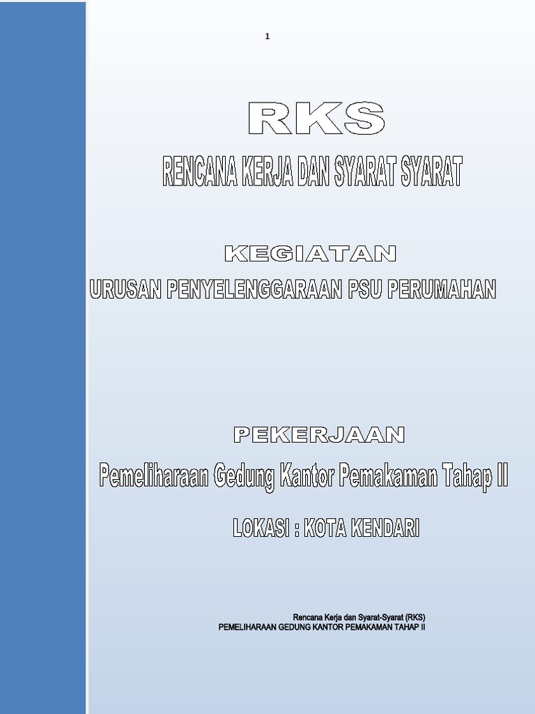 RKS Pemeliharaan Gedung | PDF