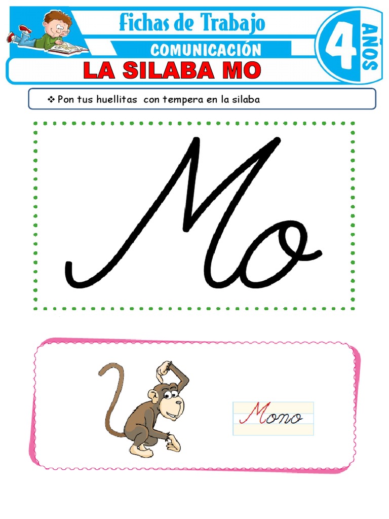 La Silaba MO para Ninos de 4 Anos | PDF