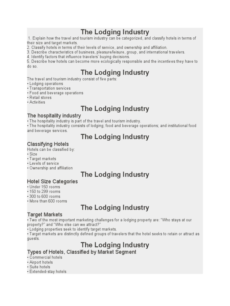 FRONT OFFICE Chapter 01 | Download Free PDF | Hotel | Bed And Breakfast