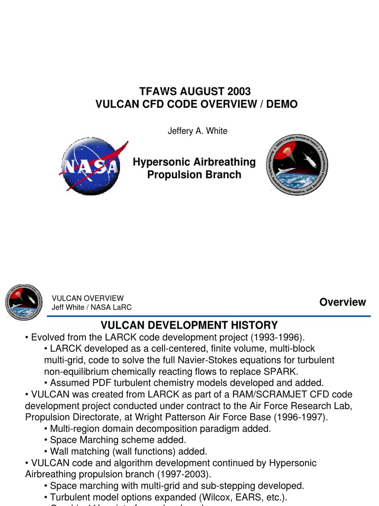 Vulcan CFD Code Overview | PDF | Turbulence | Computational Fluid Dynamics