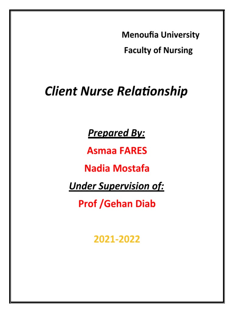 Client Nurse Relationship | Descargar gratis PDF | Nursing | Human Nature