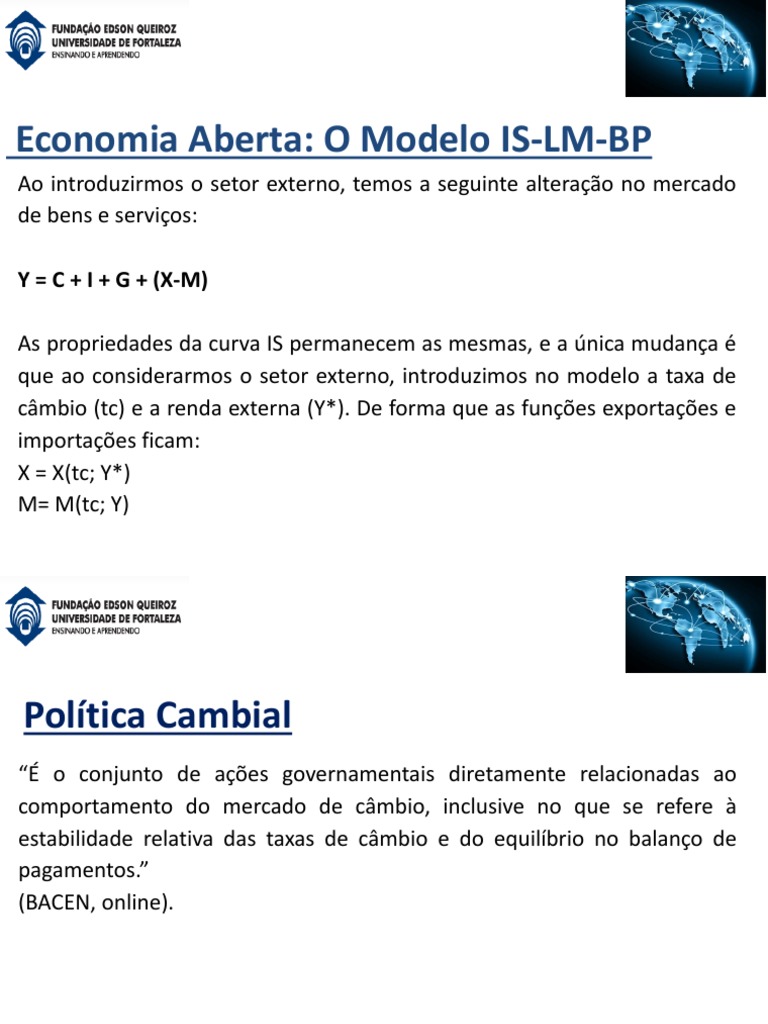 Modelo IS - LM - BP | PDF | Taxa de câmbio | Politica fiscal
