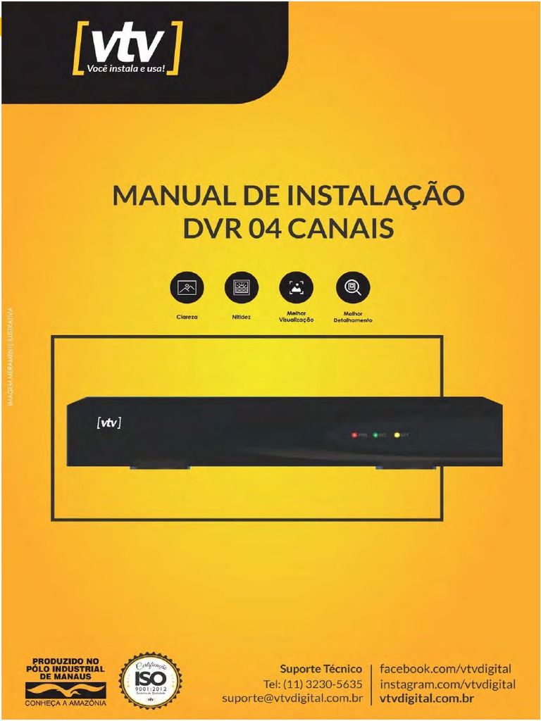 Manual DVR Modelo HVR V4 Compressed | PDF | Rede de computadores | Internet