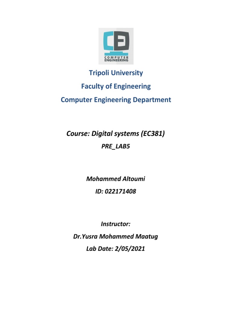 Tripoli University Faculty of Engineering Computer Engineering ...