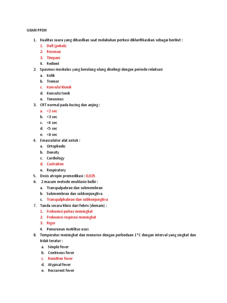 Ujian PPDH | PDF