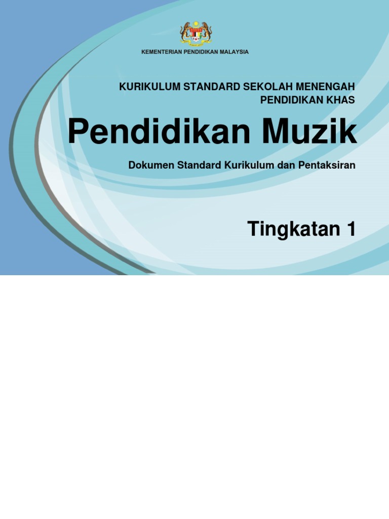 30 DSKP KSSM Pendidikan Khas Tingkatan 1 Pendidikan Muzik | PDF