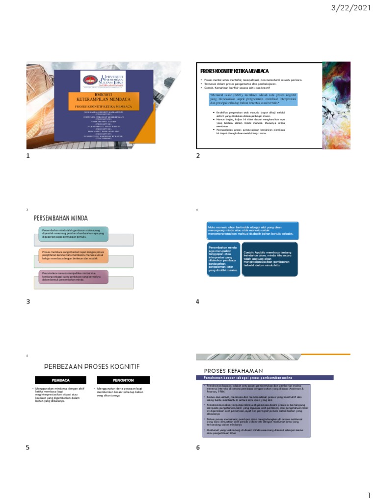 BMK Unit2 Proses Kognitif Ketika Membaca | PDF