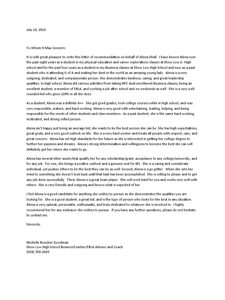 Reference Letter | PDF