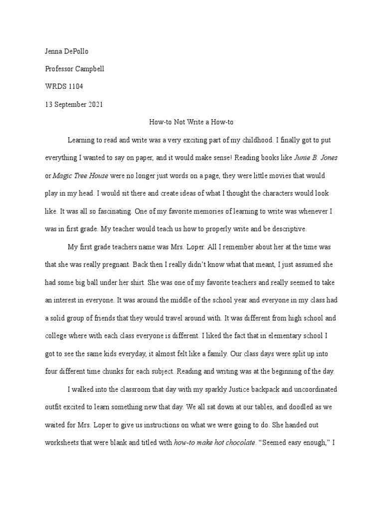 Literacy Narrative Final Draft | PDF