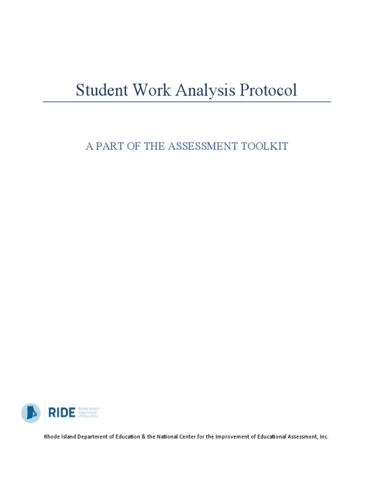 Oldani Student Work Analysis Protocol Form | PDF | Educational Assessment | Teachers