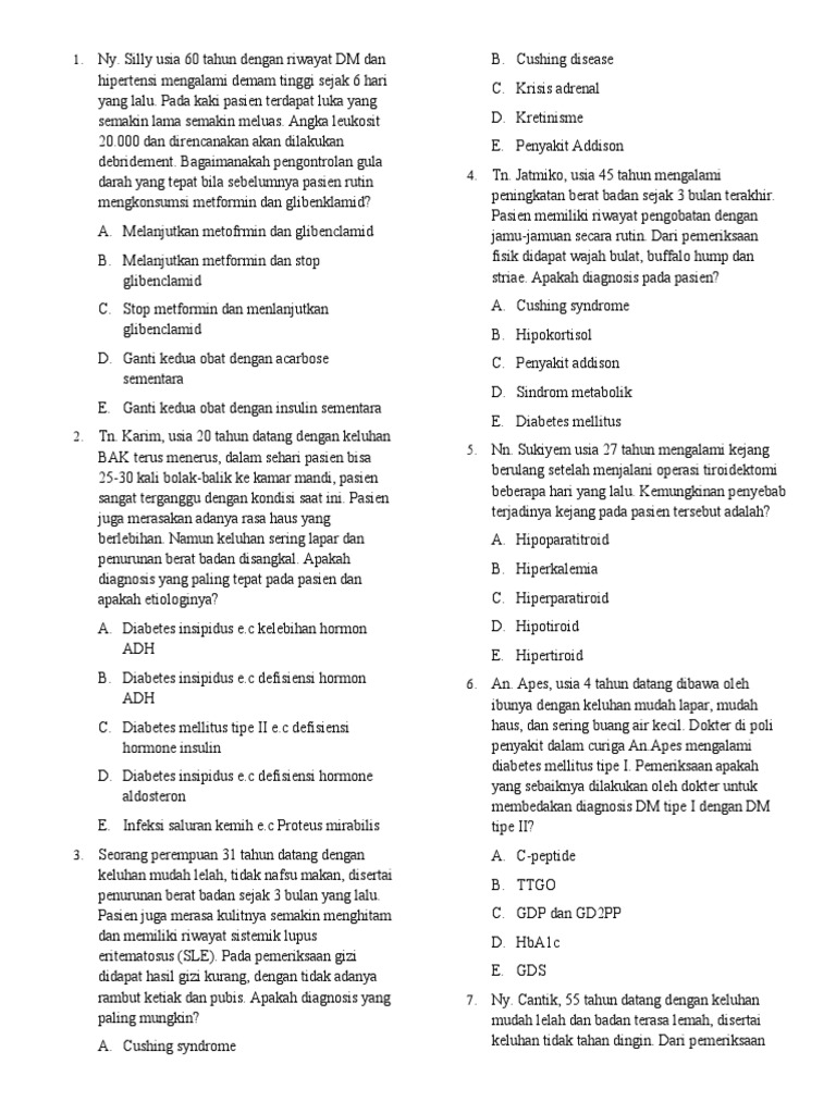 Soal Endokrin Ukdi | PDF