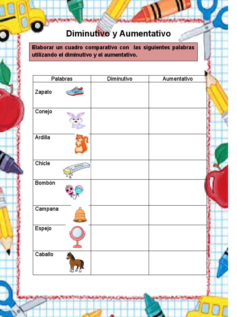 Diminutivo y Aumentativo | PDF