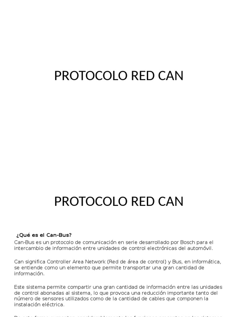 Protocolo Red Can | Descargar gratis PDF | Red de computadoras ...