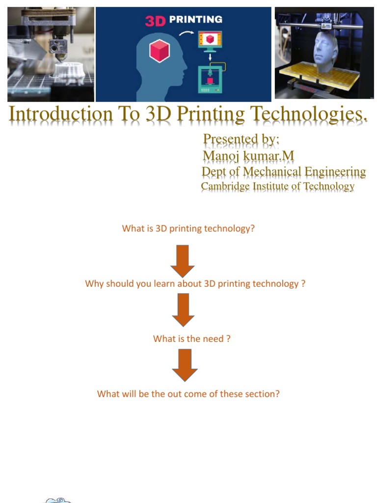 Introductionto3dprinting 170531110508 | PDF | 3 D Printing | Printing