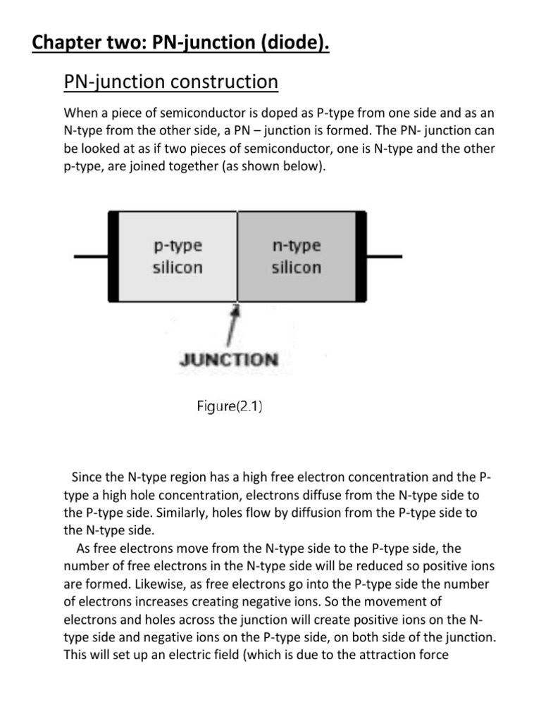 PN-junction Construction | PDF | P–N Junction | Diode
