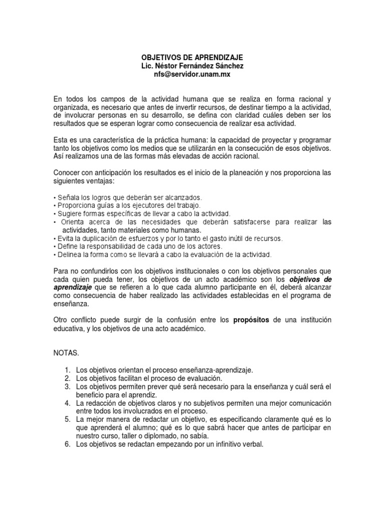 Objetivos de Aprendizaje: Clave Educativa | PDF | Evaluación | Aprendizaje