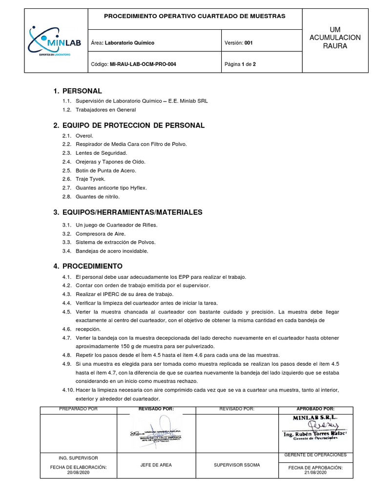 04.-Cuarteado de Muestras | PDF