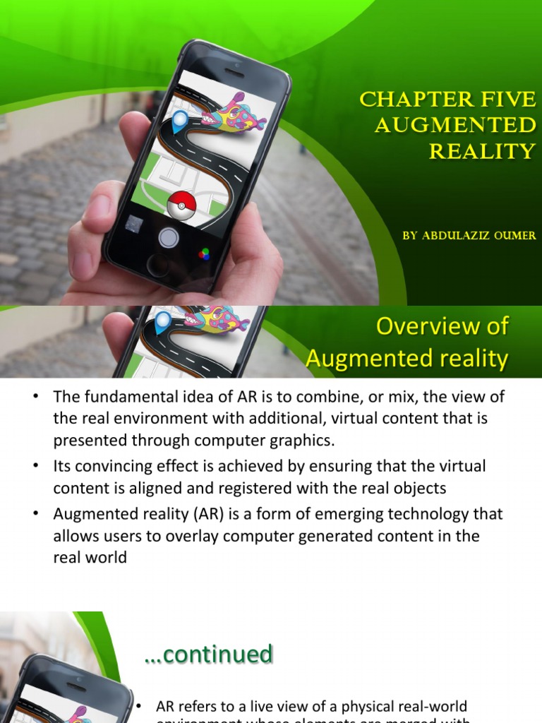 Chapter Five Augmented Reality: by Abdulaziz Oumer | PDF | Augmented ...