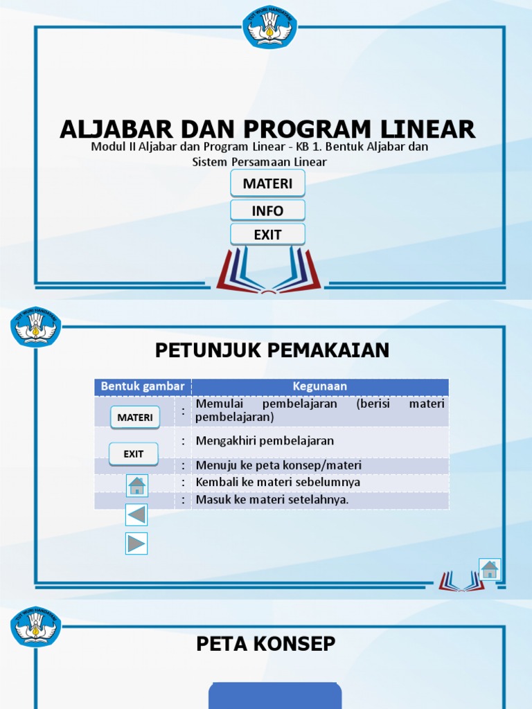 Aljabar Dan Program Linear: Materi Materi Info Info | PDF