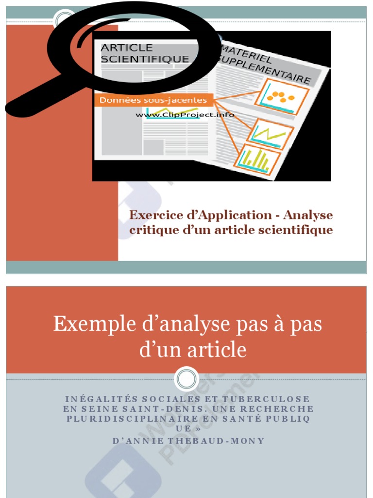 Semaine 5 - Exercice Dapplication - Analyse Critique D'Un Article Scientifique - 1 | PDF ...
